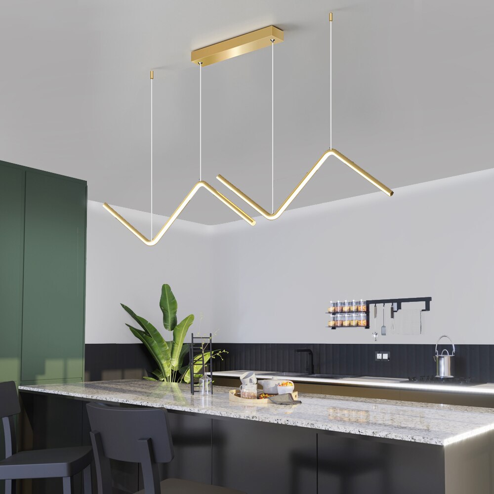 Candelabru modern LED, Goeco, Aluminiu/Fier, 100x100x25 cm, Auriu - eMAG.ro
