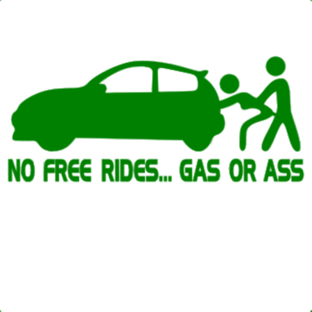 Sticker decorativ perete, auto si geam, No free rides mazda, Verde, 19 ...
