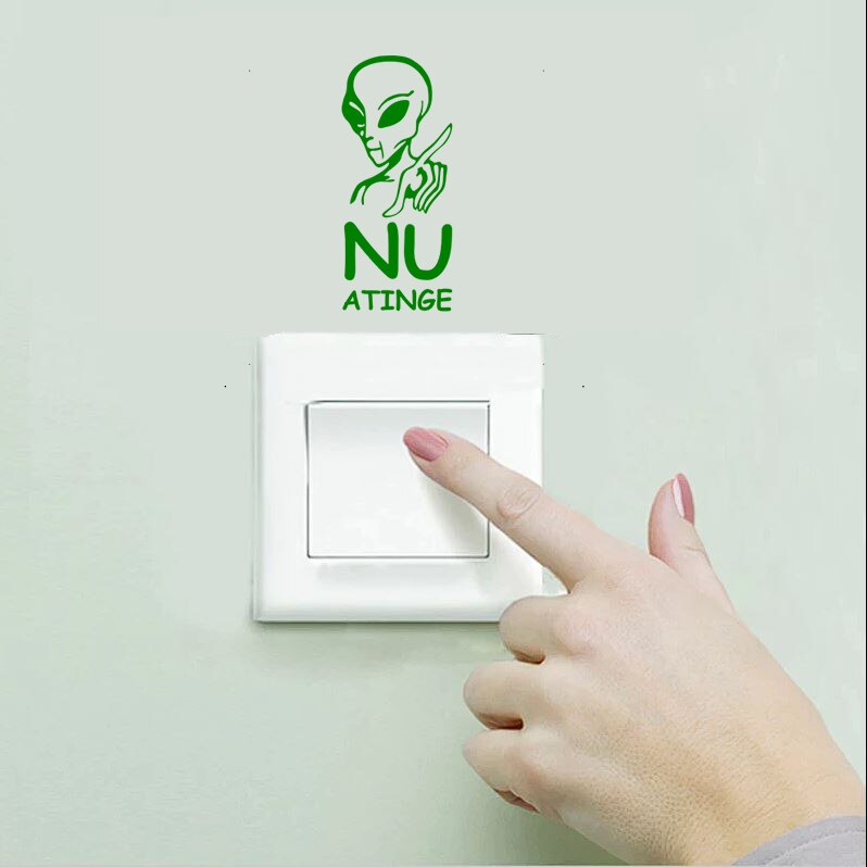 Sticker decorativ perete, auto si geam, Nu atinge, Verde, 19 cm - eMAG.ro