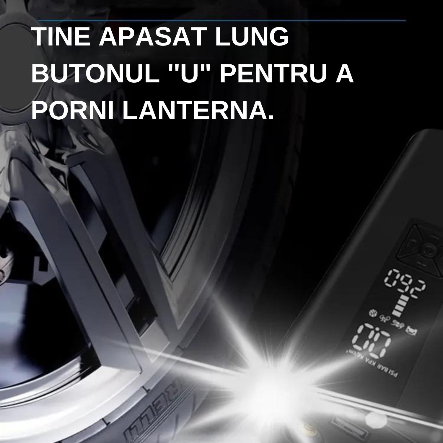 Mini compresor auto TAITAVA, pompa electrica reincarcabila de umflat ...