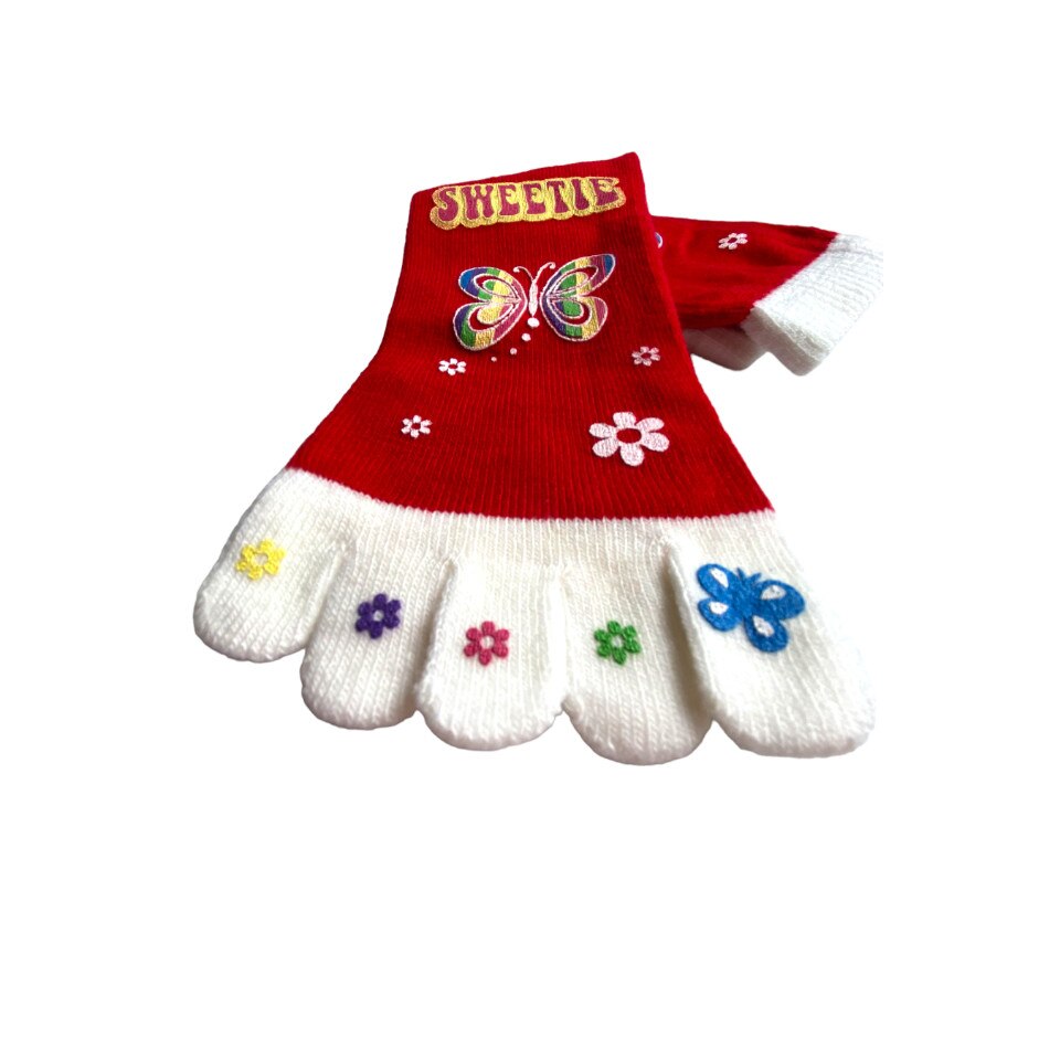 Set sosete cu degete si manusi pentru copii, imprimeu 3 D, 5-6 ani ...