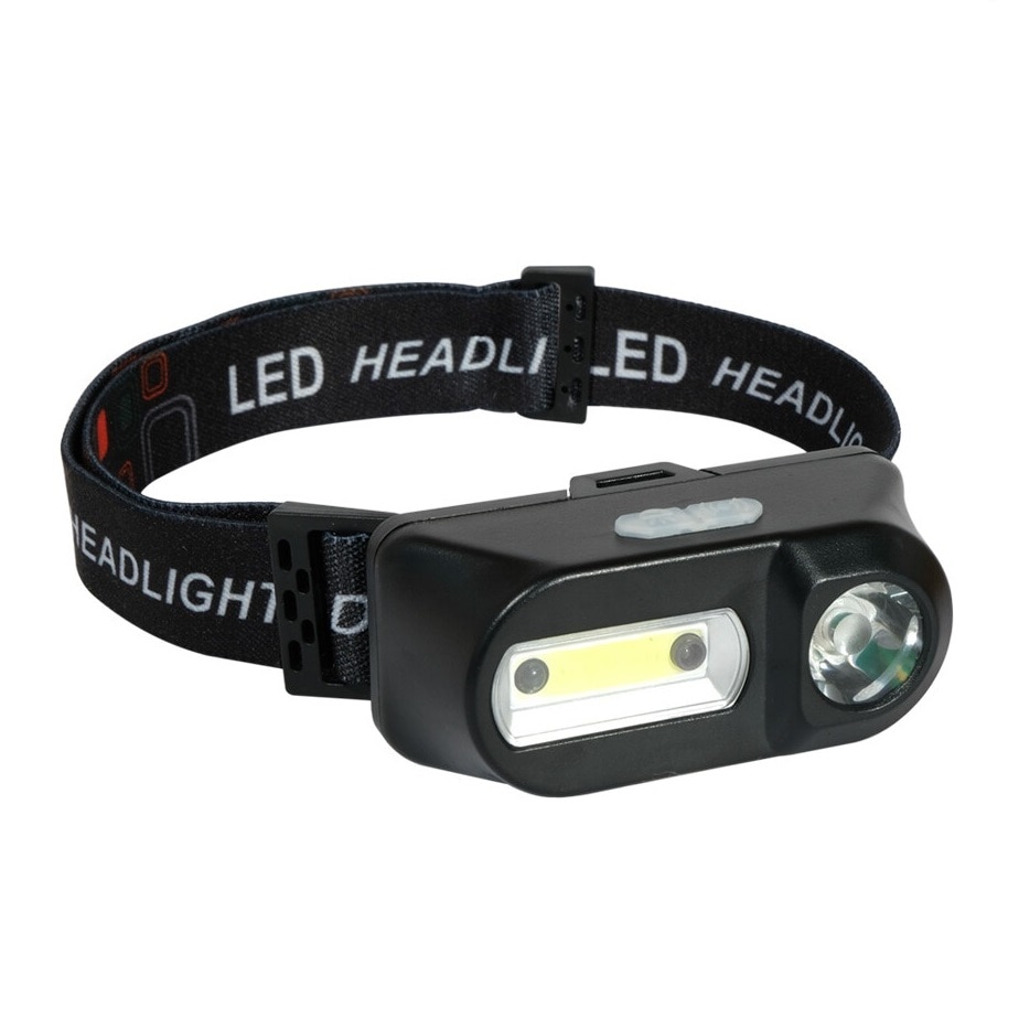 Lanterna frontala, de cap cu senzor, 3 moduri iluminat led Cob, 3 ...