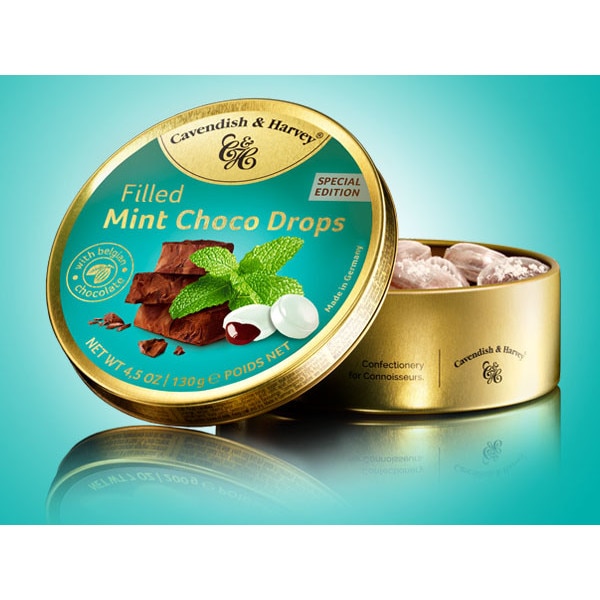 Dropsuri cu aroma de menta umplute cu ciocolata, Cavendish & Harvey, 130g - eMAG.ro