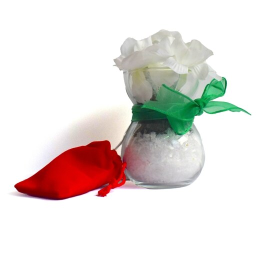 Decoratiune Craciun cu flori si luminite 10/15cm - eMAG.ro