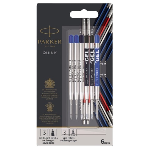 Rezerve pix, Parker, M, 6 bucati, Multicolor - eMAG.ro