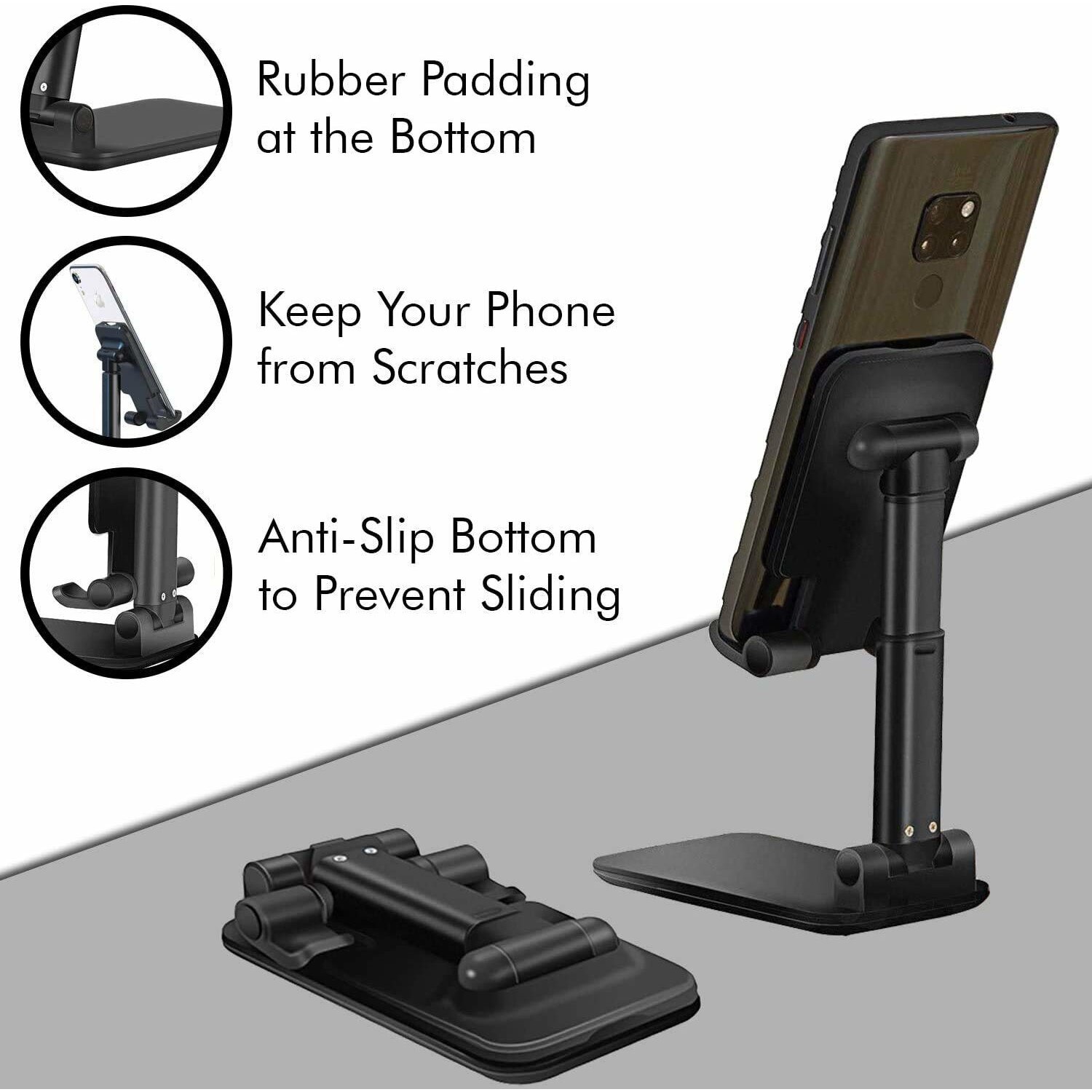 Suport telefon de birou, model “back in business”, negru, EFAYN - eMAG.ro
