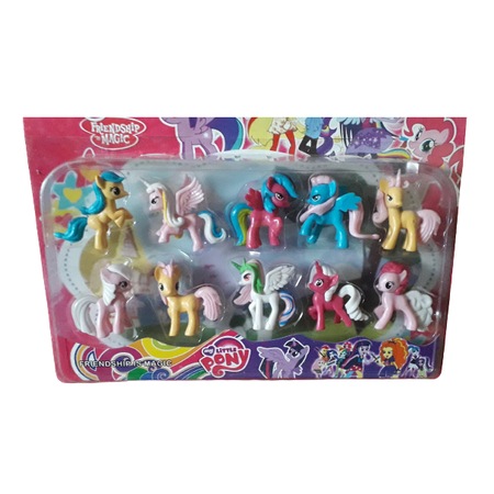 Set 10 figurine multicolore, ponei, 5-12 cm - eMAG.ro