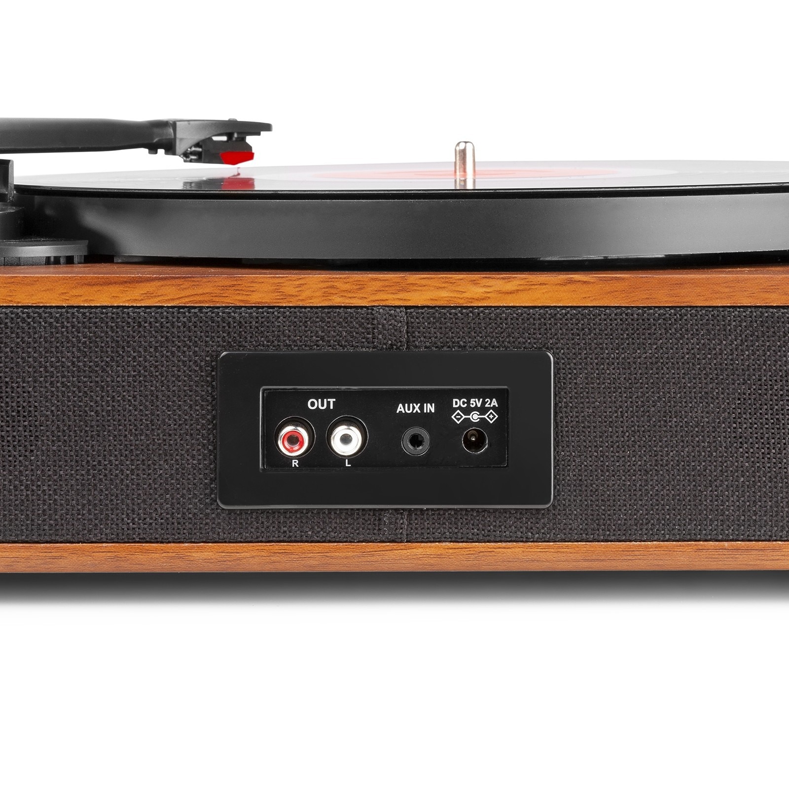 Pick-up cu carcasa din lemn Fenton RP162D, maro inchis, Bluetooth, USB ...