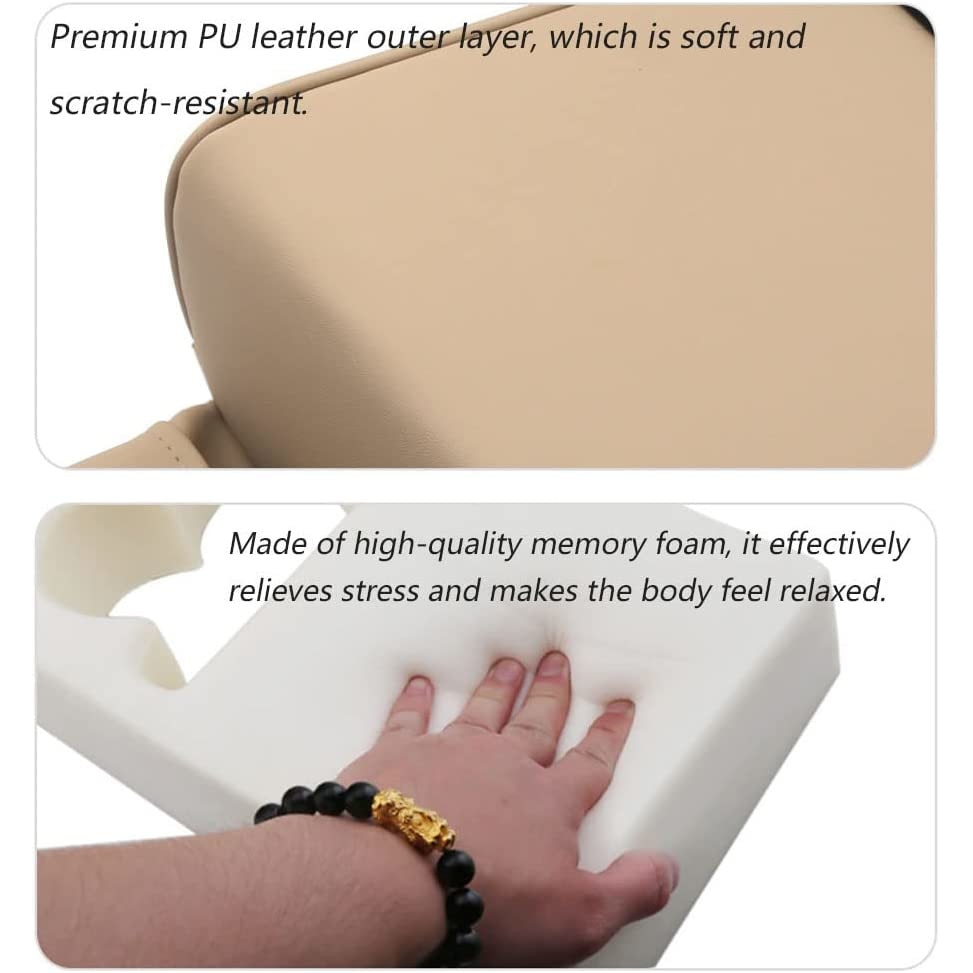 Perna pentru cotiera auto din spuma cu memorie, cu suport pentru pahare ...