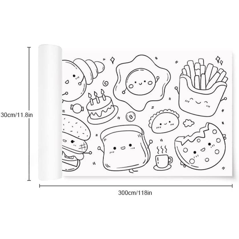 Rajzpapír tekercs gyerekeknek, Állatok, Fehér - eMAG.hu