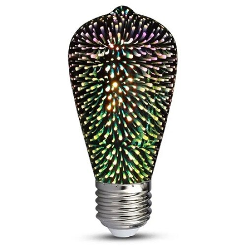 Bec LED 3W, E27, cu filament 3000K, 3D, ST64 - eMAG.ro