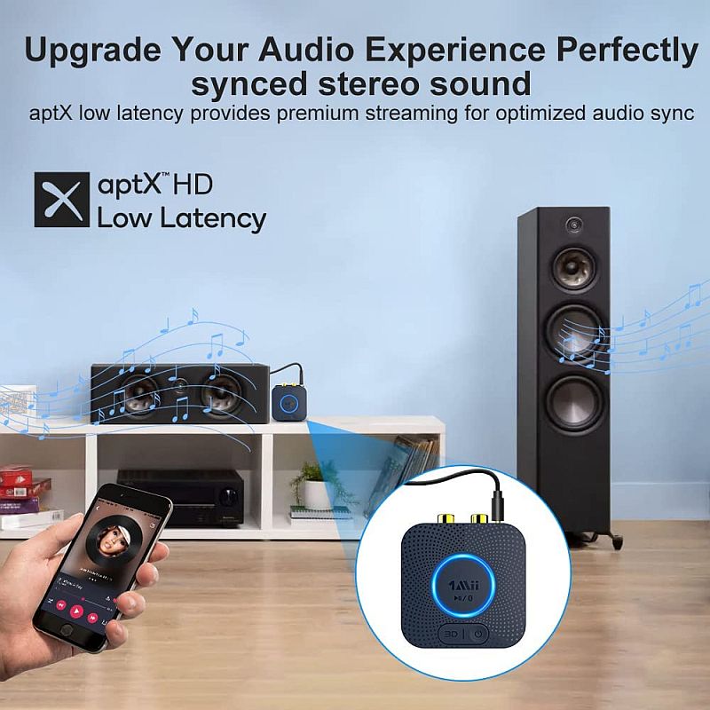 Receptor audio Bluetooth 5.0, 1Mii, sunet Hi-Fi 3D Surround, aptX HD ...