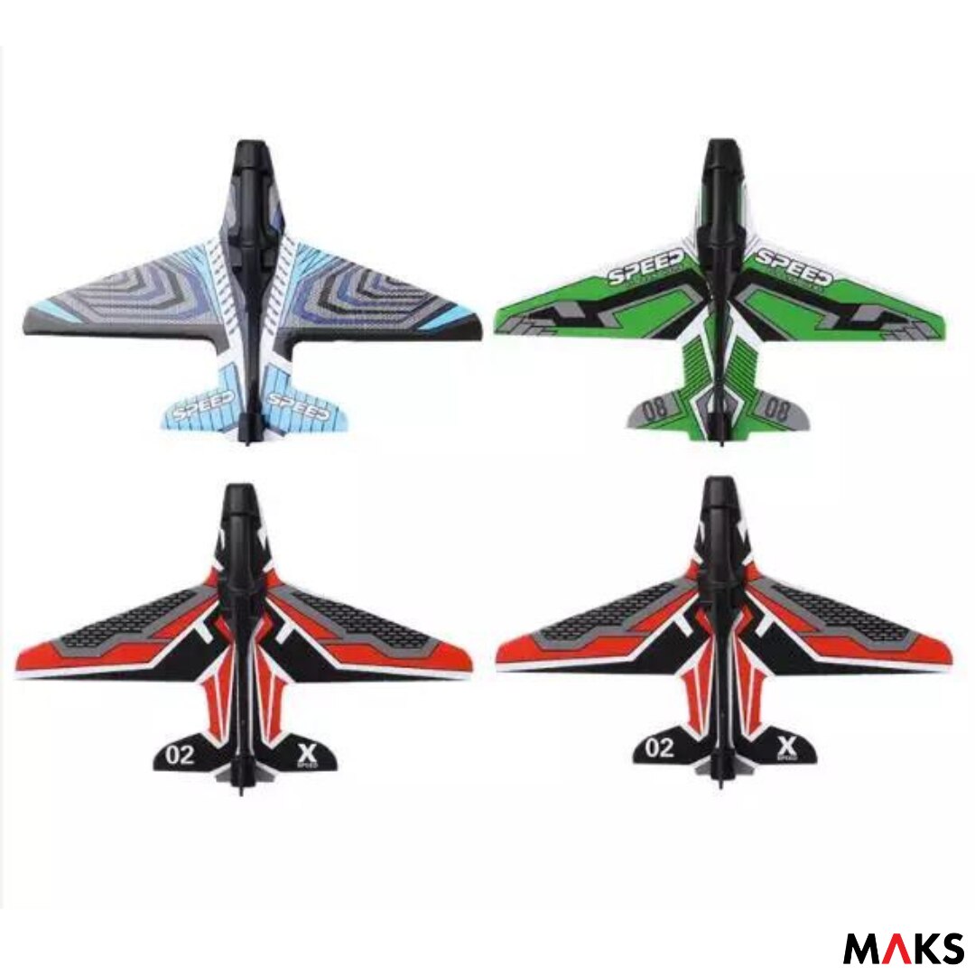 Pistol de jucarie cu lansator de avioane, MAKS, 4 avioane incluse ...