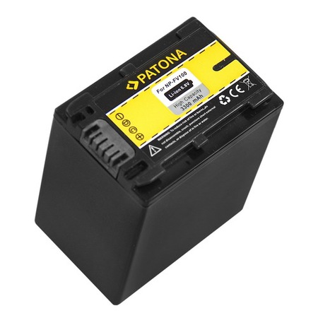 Acumulator Li-Ion, Patona, Compatibil Sony, FV100, 3300 mAh, Negru/Galben - eMAG.ro