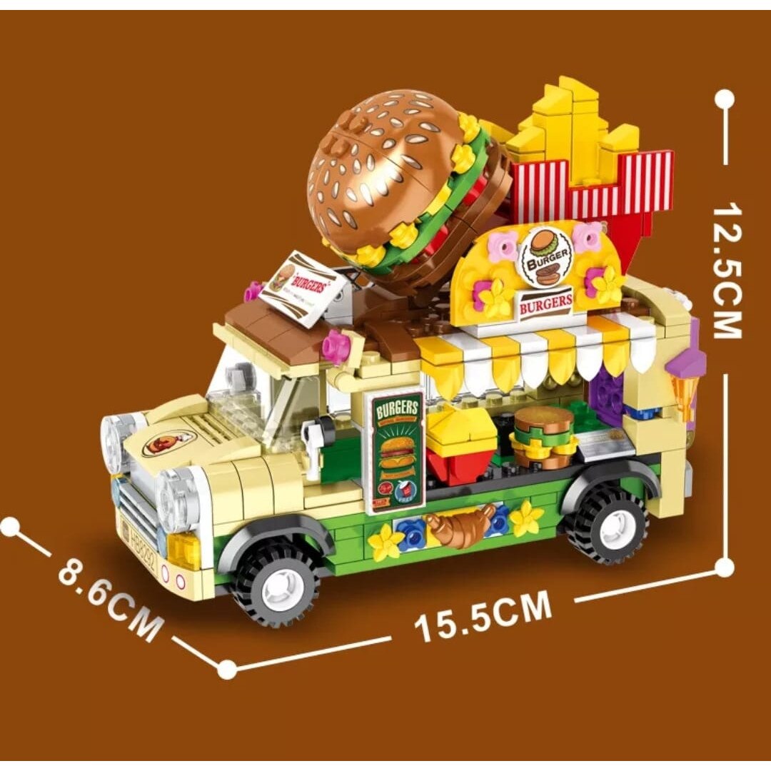 Set de constructie, Gourmet Bus Burgers, multicolor, 512 piese - eMAG.ro