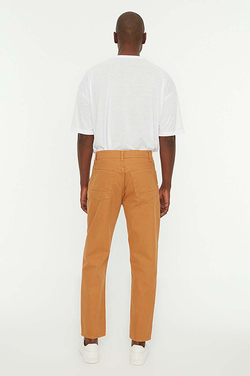 Jeans relaxed fit, culoare maro, Trendyol, 36 - eMAG.ro