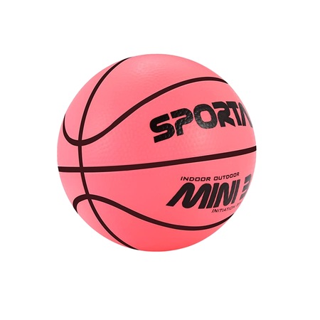 Mini minge de baschet Baby-go, PVC, roz/negru, 12,7 cm - eMAG.ro