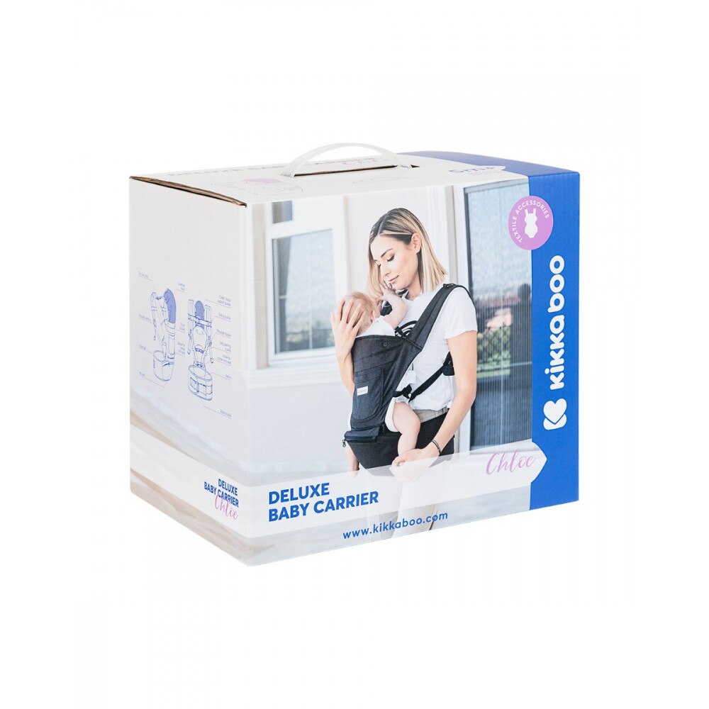 Marsupiu multifunctional KikkaBoo 3 in 1 Chloe Pink - eMAG.ro