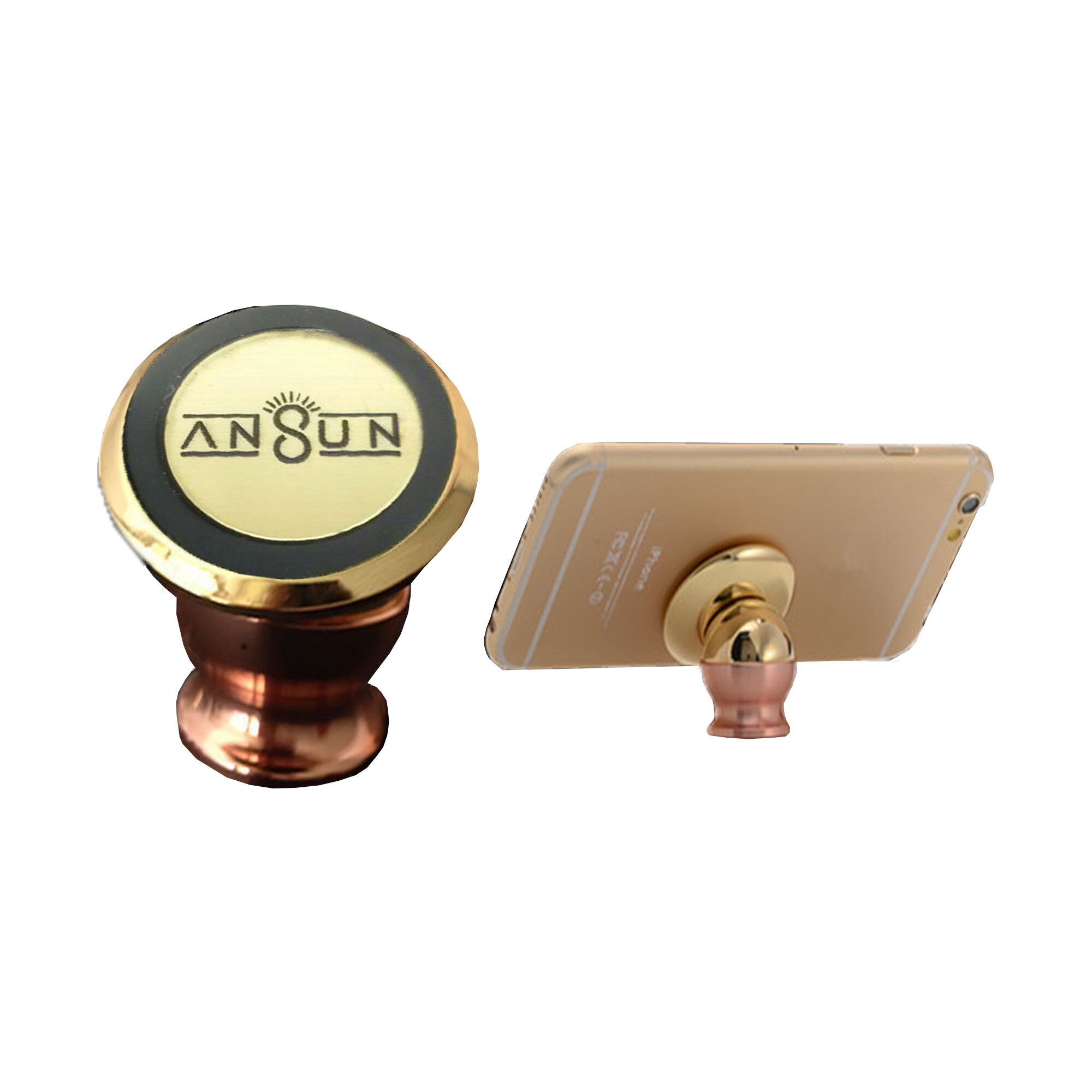 Suport auto pentru telefon magnetic rotativ 360 grade metal - eMAG.ro