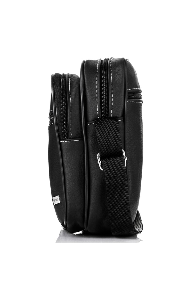 Geanta barbati, Paolo Peruzzi, Piele naturala, 19x12x8 cm, Negru - eMAG.ro