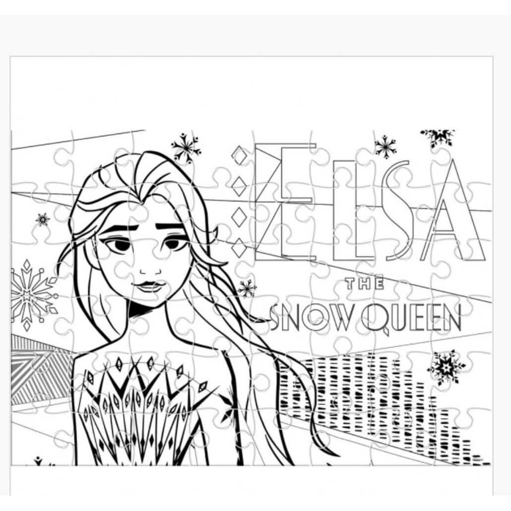 Puzzle de colorat, 48 piese, 50*35 cm, Frozen - eMAG.ro