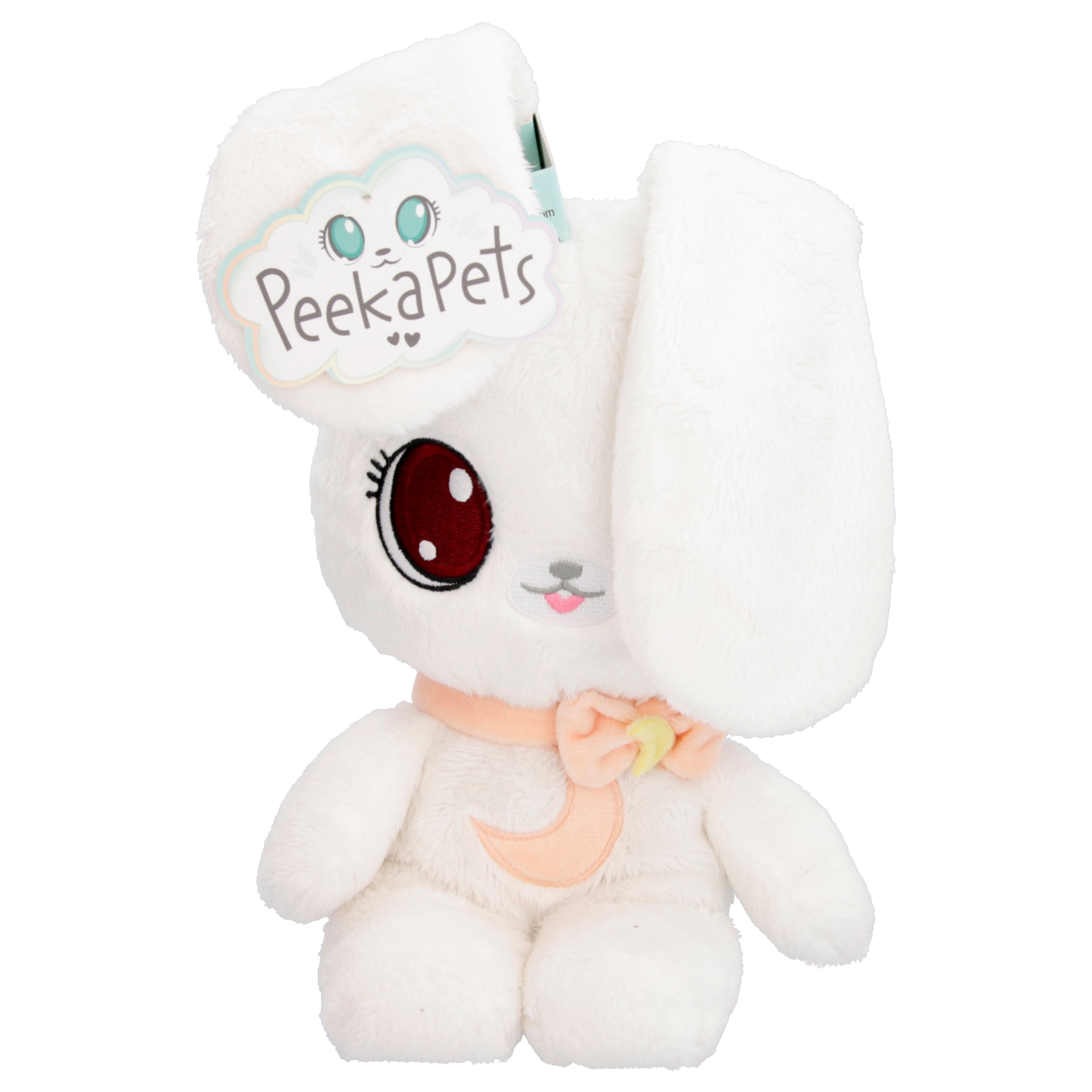 Iepuras de plus moale Peekapets 20 cm, Alb 88948 - eMAG.ro