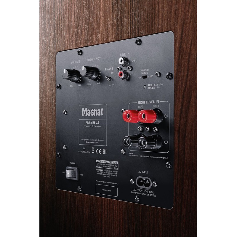 Активен субуфер Magnat Alpha RS 12, 120w rms, мока - eMAG.bg