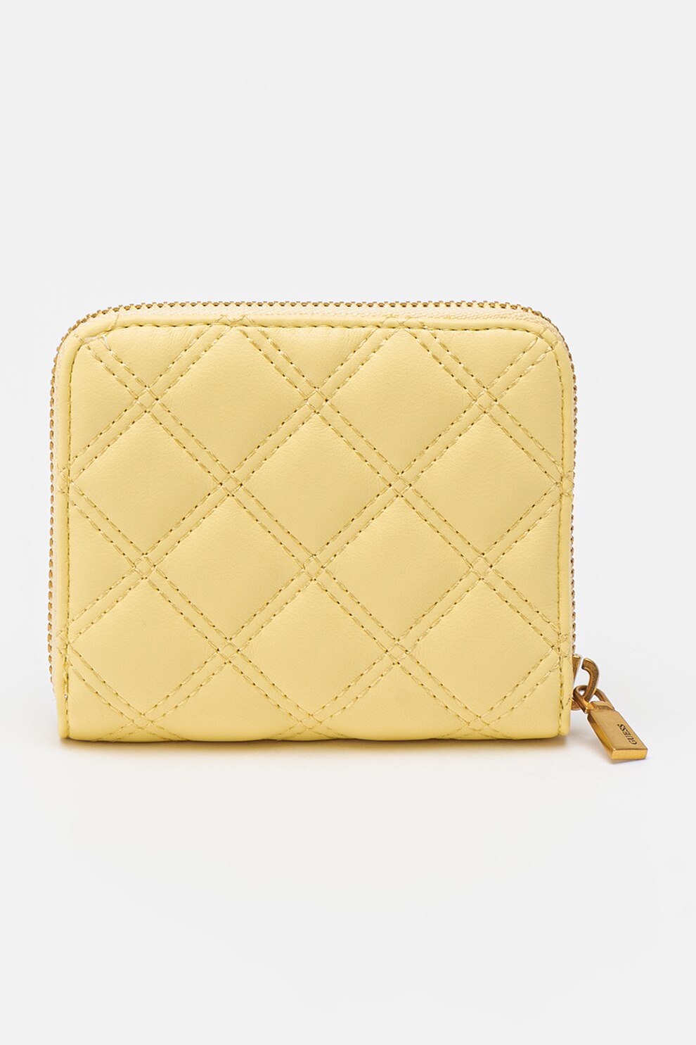 Guess, Portofel matlasat de piele ecologica Giully, Galben pal - eMAG.ro