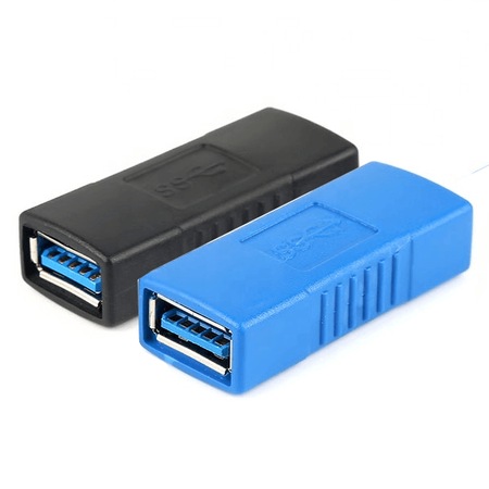 Комплект от 2 x преобразувател за пол, удължител USB-A женски - USB-A ...