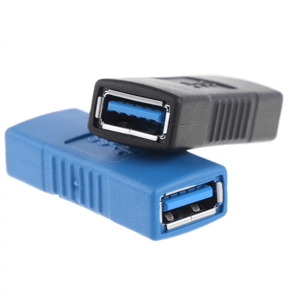 Комплект от 2 x преобразувател за пол, удължител USB-A женски - USB-A ...