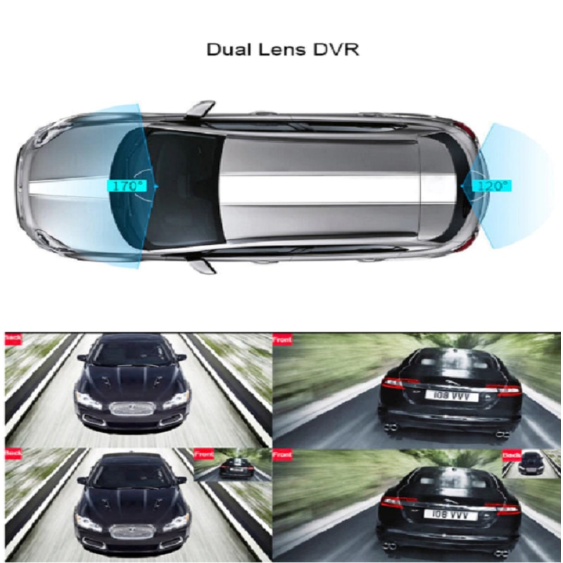 Camera Video Auto Discreta tip Oglinda cu Doua Camere Full HD Fata ...