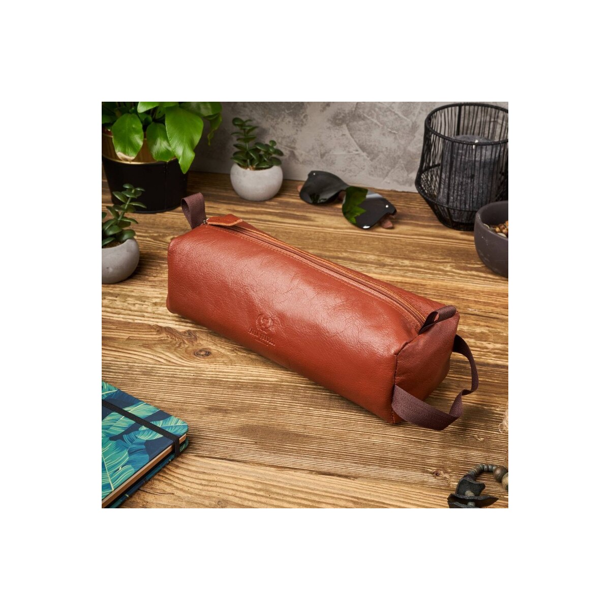 Portfard dama, Paolo Peruzzi, Piele naturala, 26x8x8 cm, Maro deschis ...