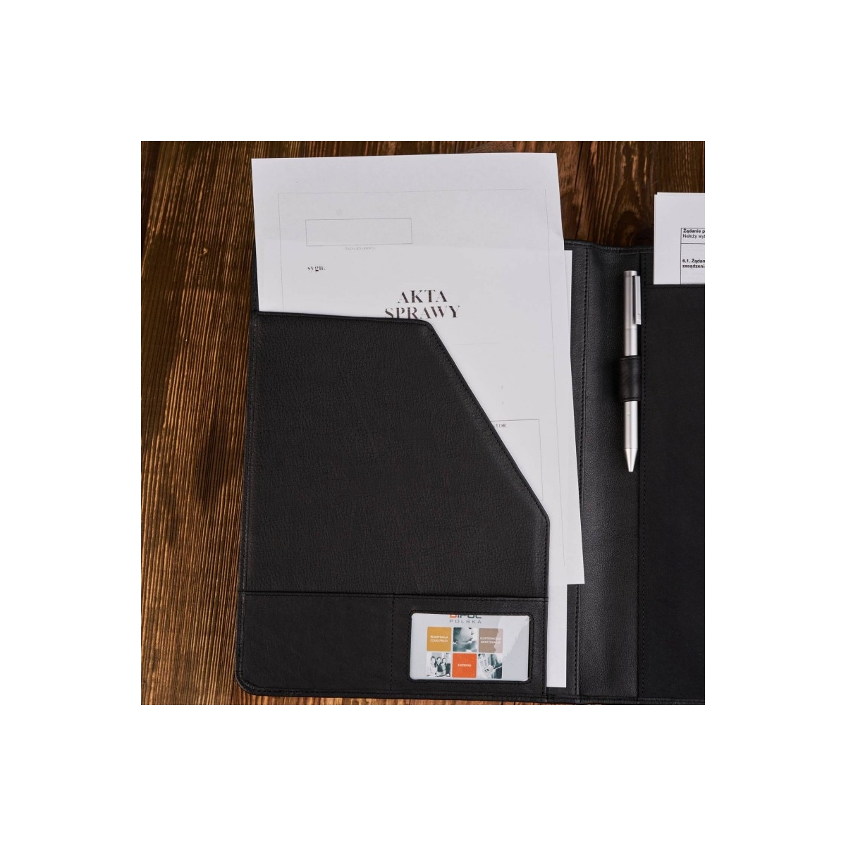 Mapa documente, Paolo Peruzzi, Piele naturala, 25x32x1 cm, Negru - eMAG.ro