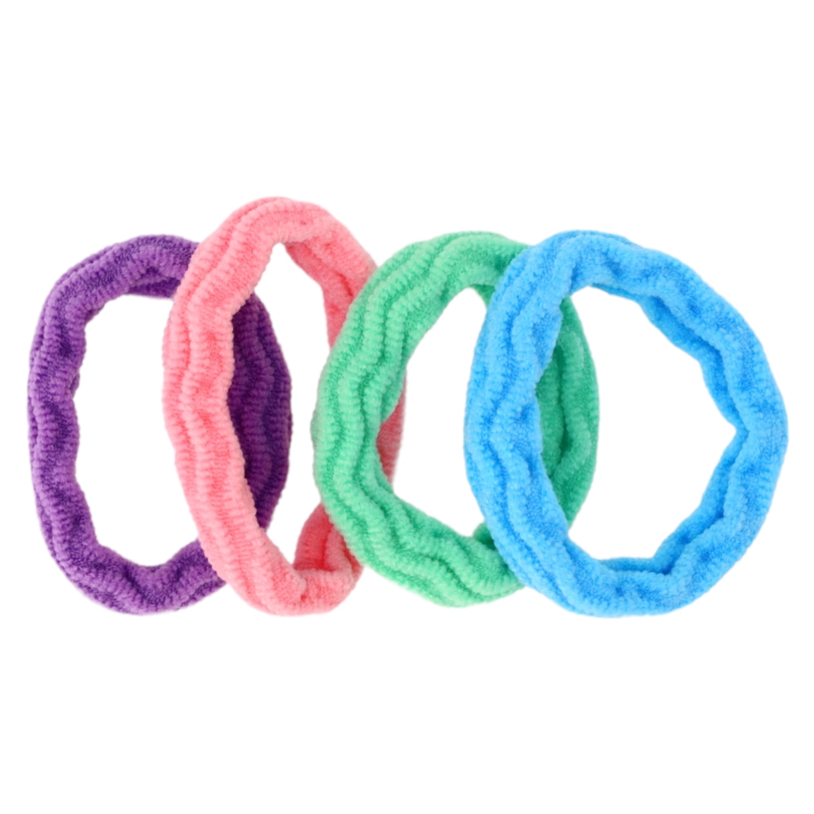 Set 4 elastice de par, NO534, 4.5 cm, Multicolor - eMAG.ro