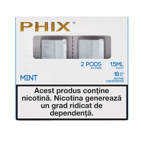 Tigara Electronica Phix Pods 2 Pack 2 X 1.5 Ml 18 Mg Mint - eMAG.ro