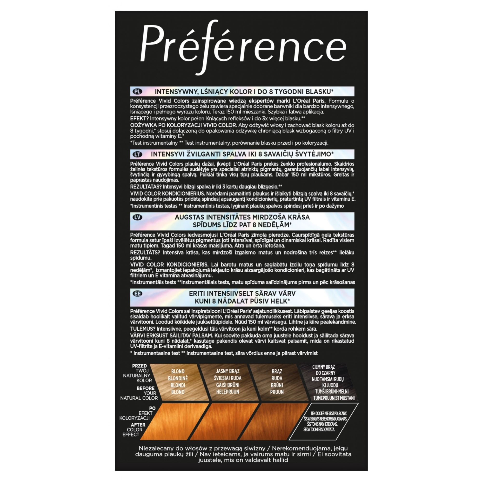 Vopsea de par, L'Oreal Paris, Preference Vivid Colors, Nr. 7.432, Cupru ...