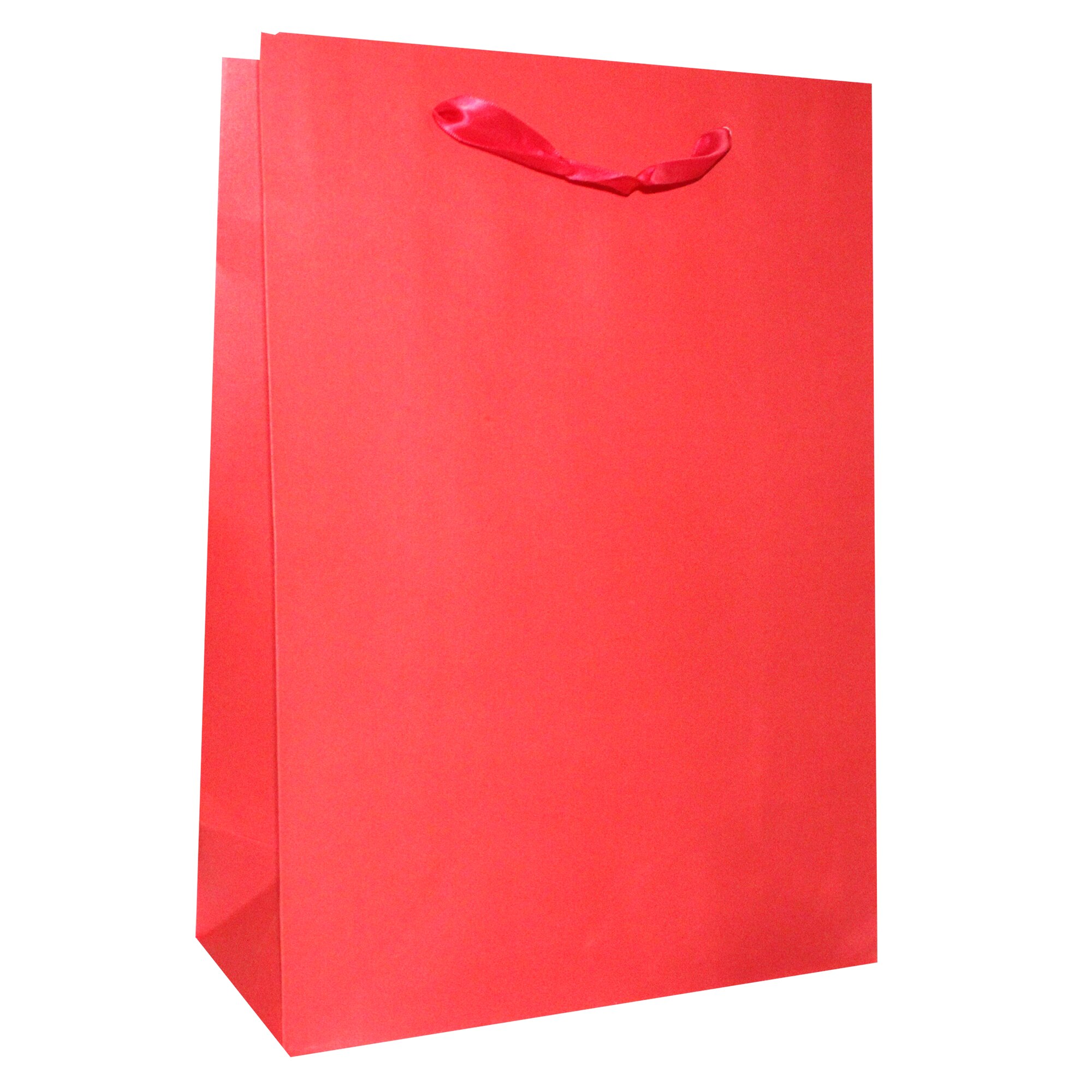 Set 12 Pungi cadou, 25x18x8 cm - Rosu - plastifiere mata - eMAG.ro