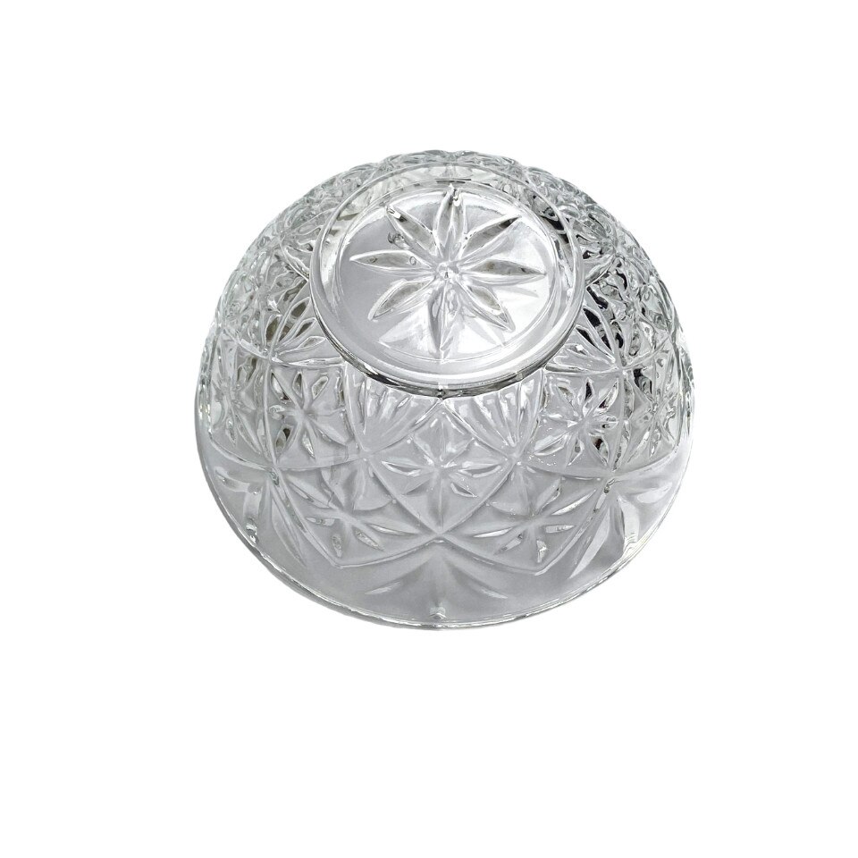 Set 6 boluri din sticla pentru desert, mese festive, cu model incrustat ...