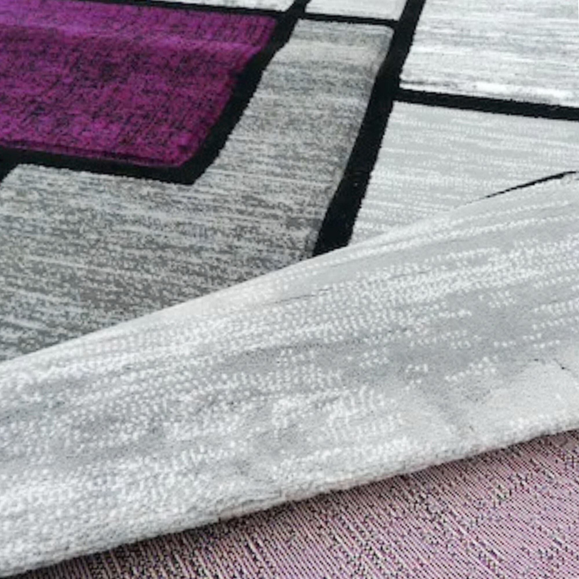 Covor Pamir, model 01501A Lila K Grey, 200 cm x 300 cm - eMAG.ro