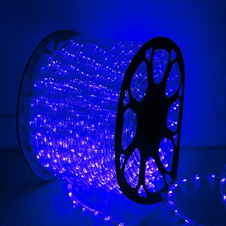 Instalatie de Craciun tip furtun led, 50 m, 1800 leduri, Albastru cu ...