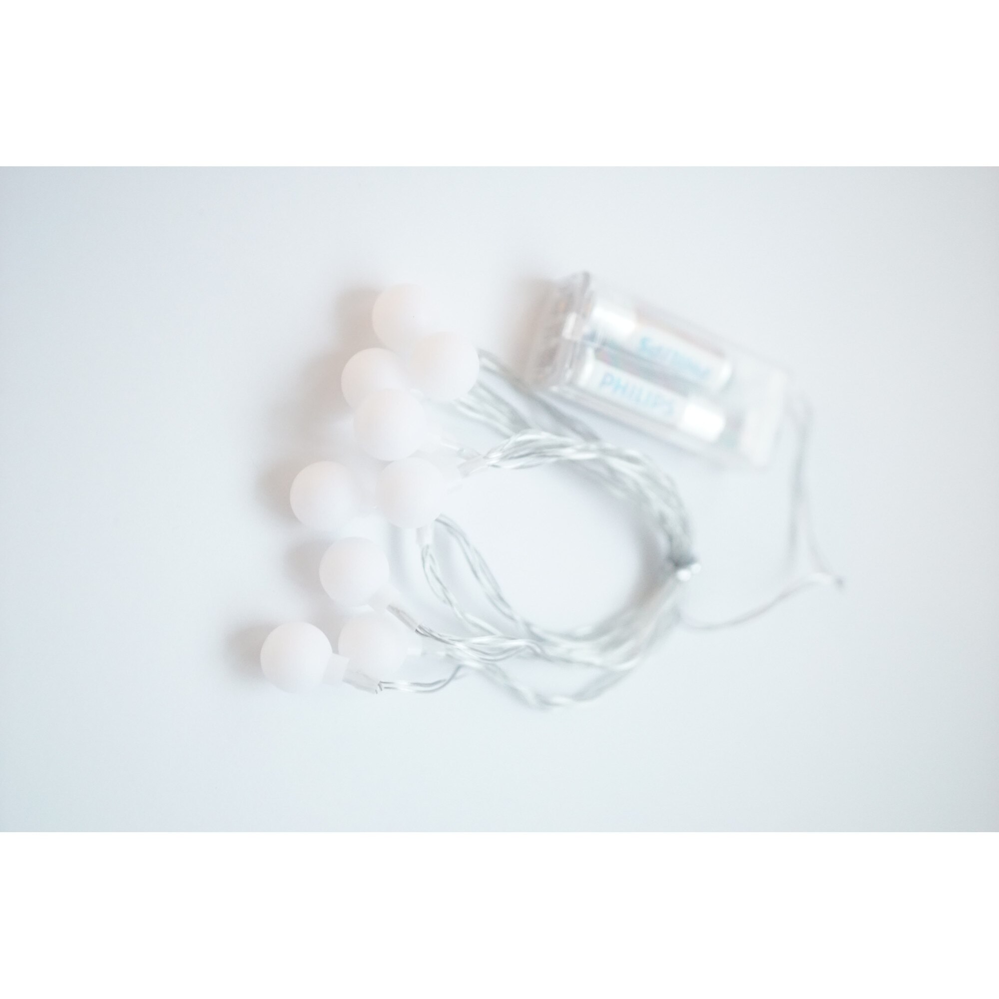 Instalatie LED, 1.5 m, 10 LED-uri, lumina alba calda, alimentare cu ...