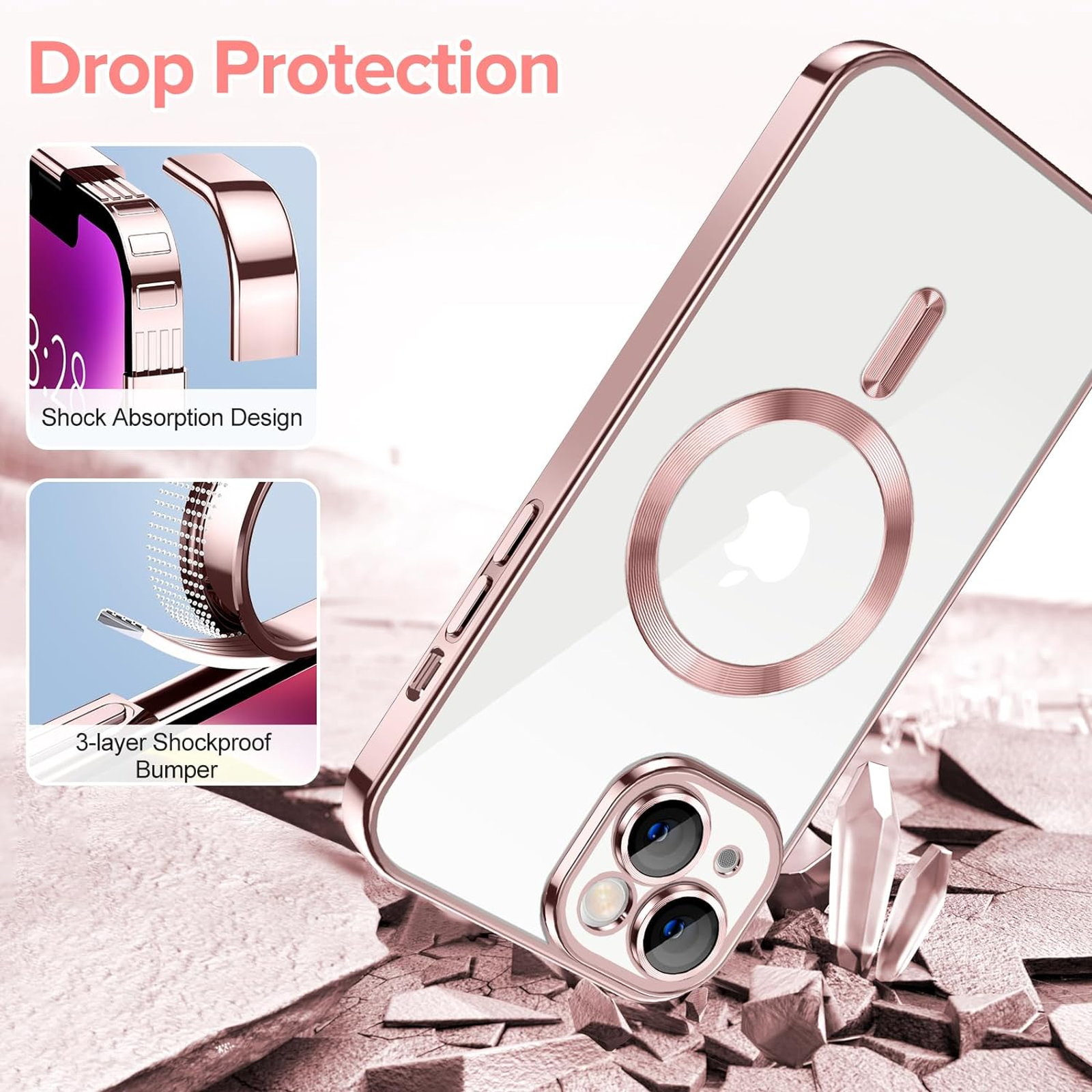 Husa Luxury tip MagSafe compatibila cu iPhone 13, Full protection ...
