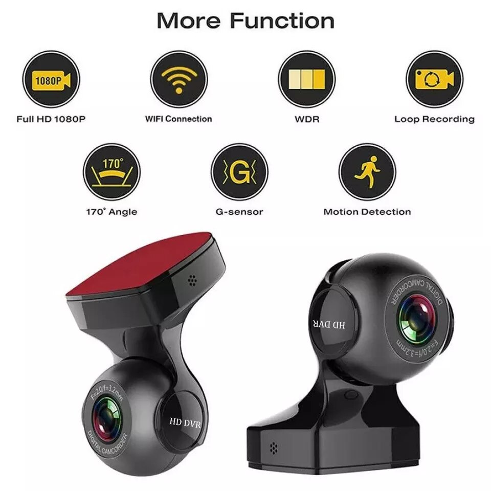 Camera Video Auto Conexiune Wi-Fi, FullHD 1080P, MicroSD, G-Senzor ...