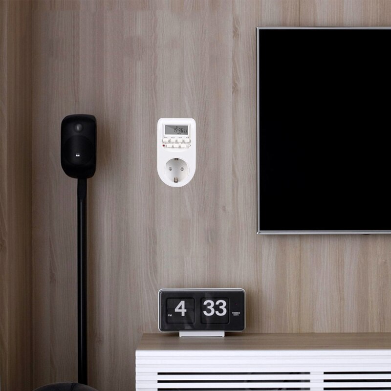Priza programabila digitala, Darklove, Ecran LCD, Programare 1min/24H/7 ...
