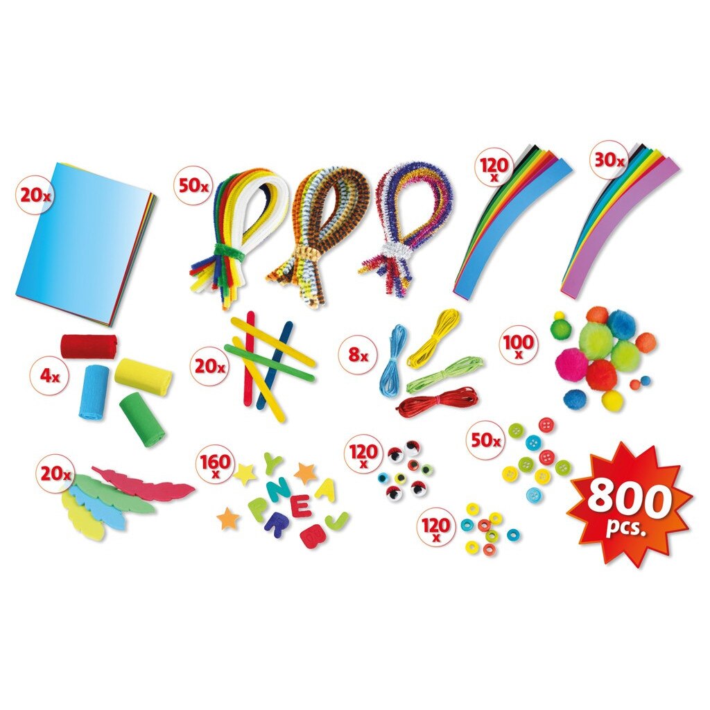 Trusa creatii handmade Jumbo Lena cu 800 accesorii incluse - eMAG.ro