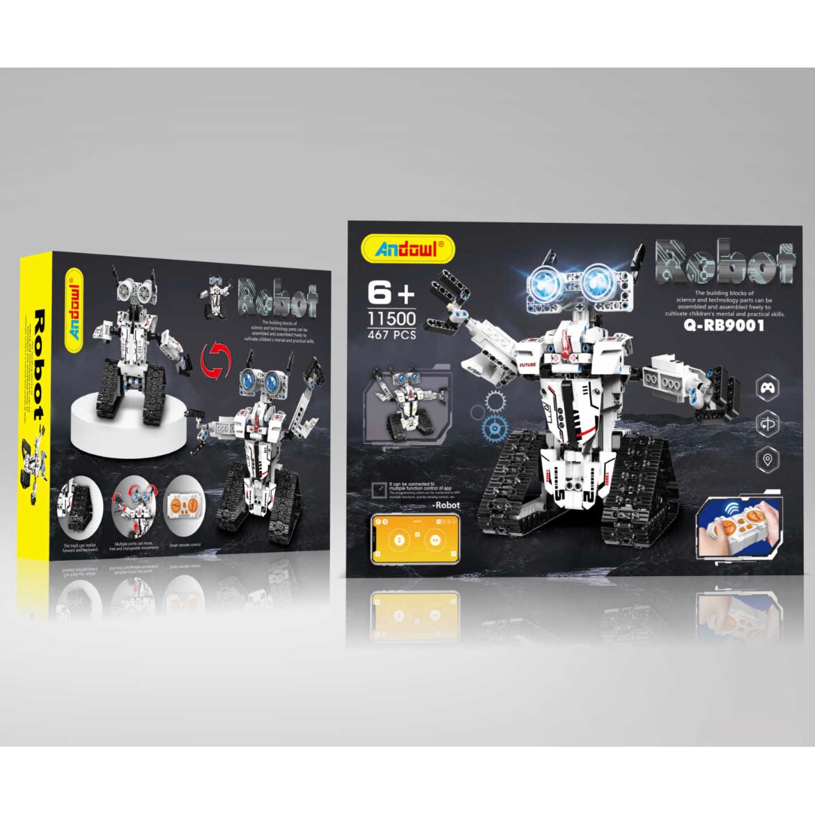 Set Constructie Robot Inteligent Andowl, Set de ansamblare figurina inteligenta, +6 ani, 467 ...