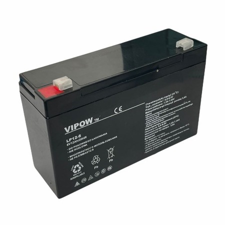 Acumulator gel plumb, 6V, 12Ah, Vipow, L102000 - eMAG.ro