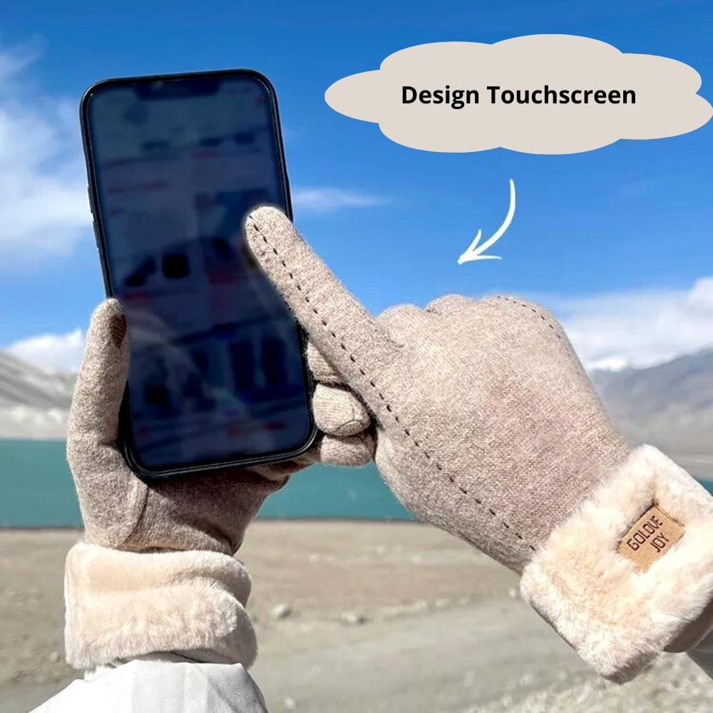 Manusi dama, Mindblower, Casmir 70%, iTouch screen sensitive, cream, cu ...