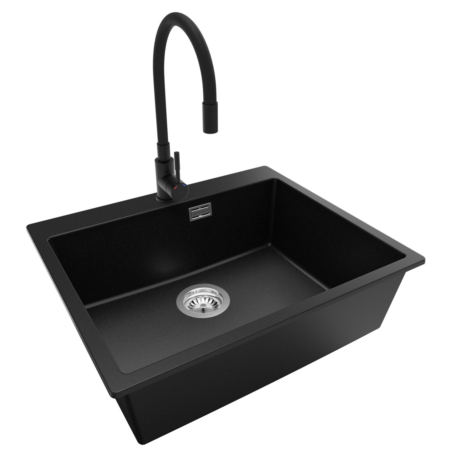 Chiuveta de Bucatarie Granit cu Baterie 5100 Flex si Sifon, 59x50 cm ...
