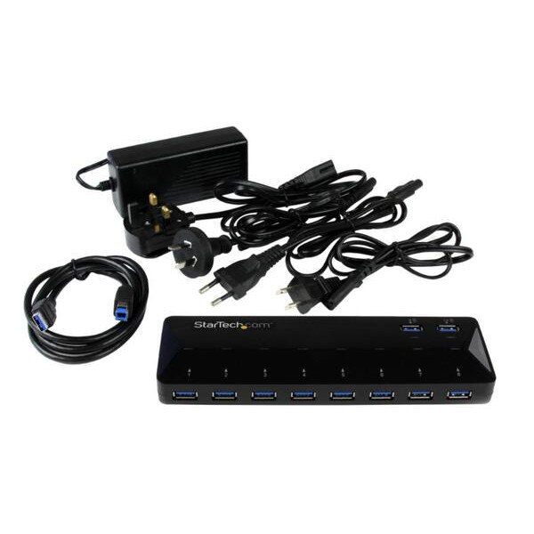 Hub USB StarTech ST103008U2C, 10 porturi Negru - eMAG.ro